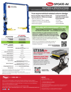 Rotary SPOA10 Lift with All-Vehicle Arms for EV | Edwards & Sons
